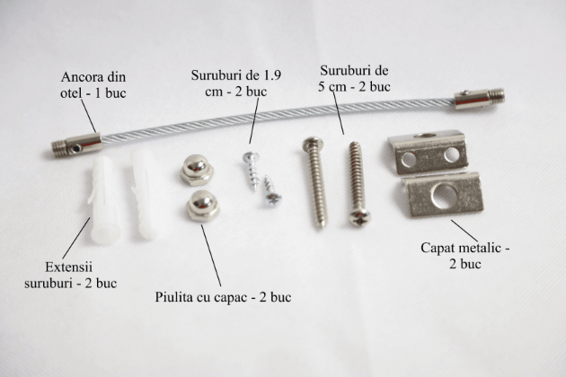 Pachet 4 sisteme ancorare mobila de perete, protectie cutremur, previne ...